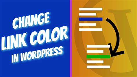 How To Change Link Color In WordPress YouTube