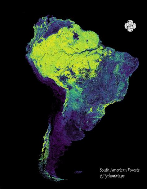 Python Maps On Twitter RT PythonMaps South American Forests This