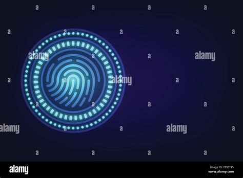 Fingerprint Scanning Icon Biometric Identification Concept Perfect To