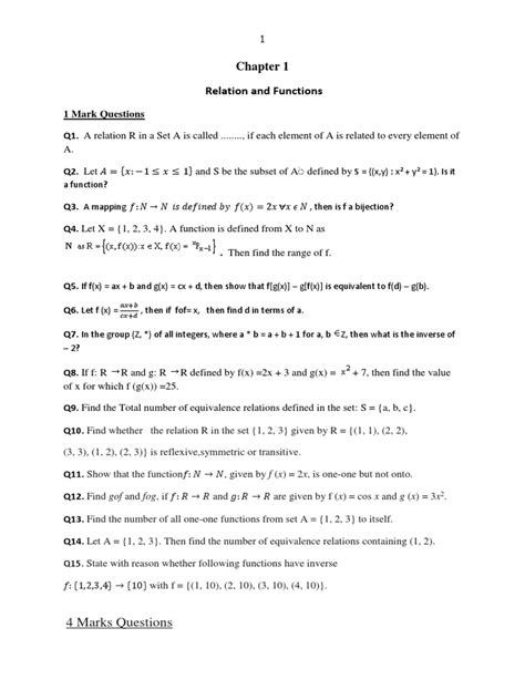 chapter 1 relation and functions docx modified pdf mathematical logic mathematical analysis
