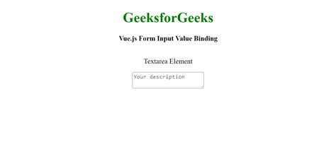 vue js form input value binding geeksforgeeks