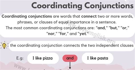 Coordinating Conjunctions A Guide To Their Usage And Examples Love