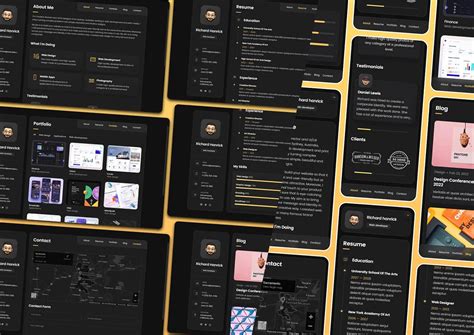 Resume Vcard Collection About Responsive Personal Portfolio Website