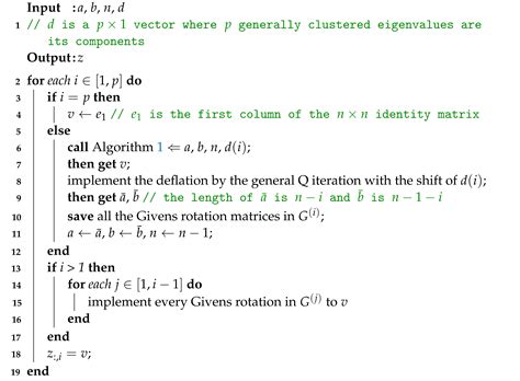 mathematics free full text a modified inverse iteration method for computing the symmetric