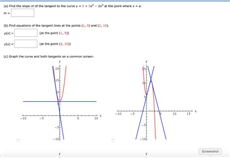 solved consider the parabola y 6x x2 a find the slope