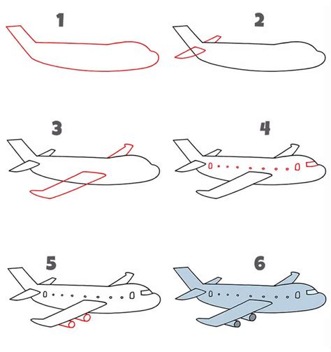 How To Draw An Easy Airplane Step By Step Drawing Photos