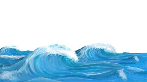 Digital Ocean Wave Painting Painting Pen Ocean Abstract Wave PNG