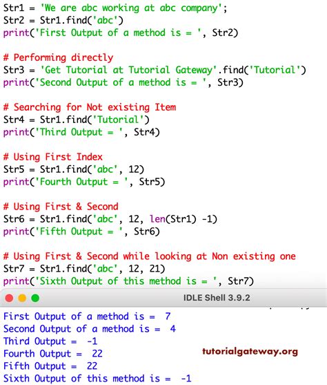 python find string function