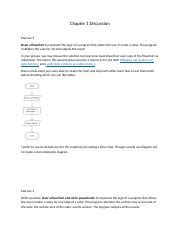 Ch 01 CW Docx Chapter 1 Discussion Exercise 3 Draw A Flowchart To