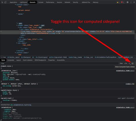 chrome how to show computed with styles at the same time stack overflow