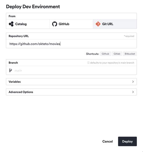 deploy your development environments from your git repositories okteto documentation
