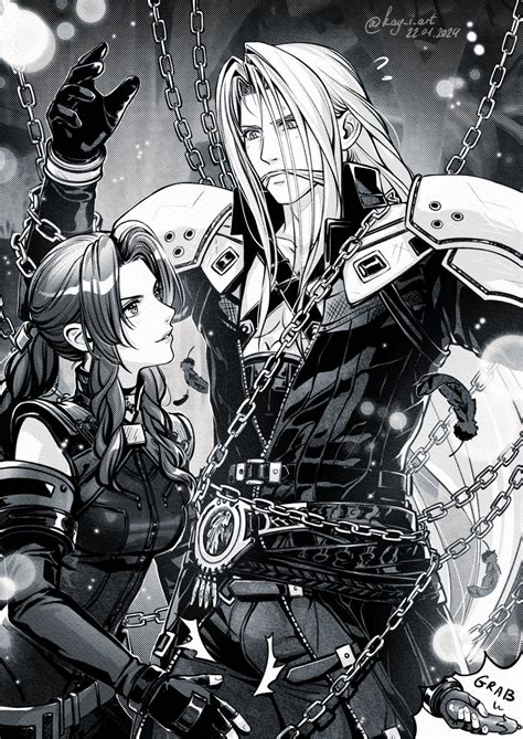 Aerith Gainsborough Sephiroth And Aerith Gainsborough Final Fantasy And 4 More Drawn By Kay