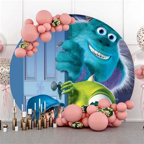 Disney Monsters Inc Sulley Cubierta De Fondo De Foto Circular El Stica