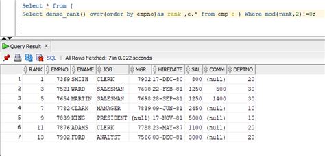 display even or odd number of records in sql
