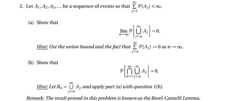 solved 2 let a1 a2 a3 be a sequence of events so that