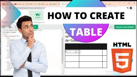 html create table in html youtube