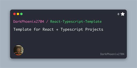 GitHub DarkPhoenix2704 React Typescript Template Template For React