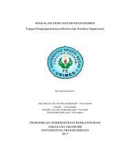 Makalah Mendesain Struktur Organisasi Desain Adaptif Pengantar Manajemen