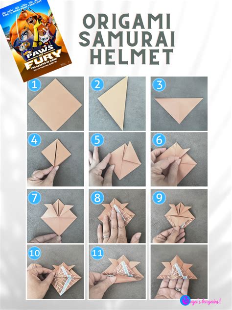 Origami Samurai Helmet For Paws Of Fury The Legend Hank