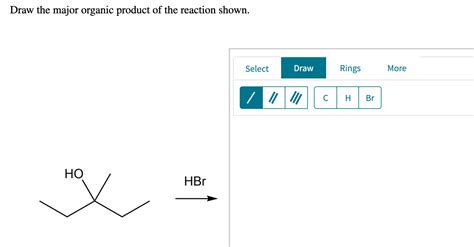 Solved Draw The Major Organic Product Of The Reaction Shown Chegg