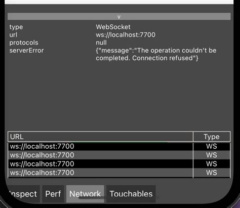 Javascript React Native Repeatedly Calling Mystery Websocket Url Connection Refused Stack