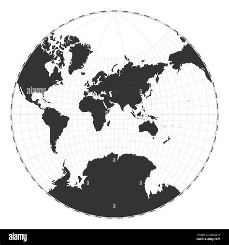 Vector World Map Lagrange Conformal Projection Plain World