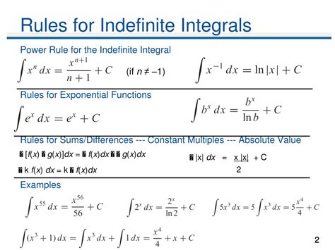 PPT 6 1 The Indefinite Integral PowerPoint Presentation Free