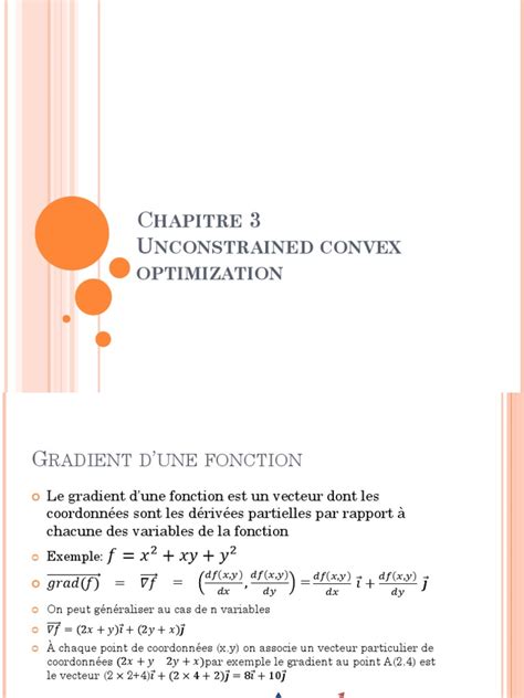 chapitre 3 unconstrained convex optimization new pdf pente analyse mathématique