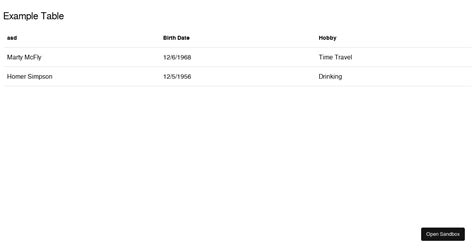 React Material Table Demo Codesandbox