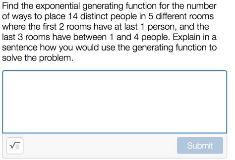 solved find the exponential generating function for the