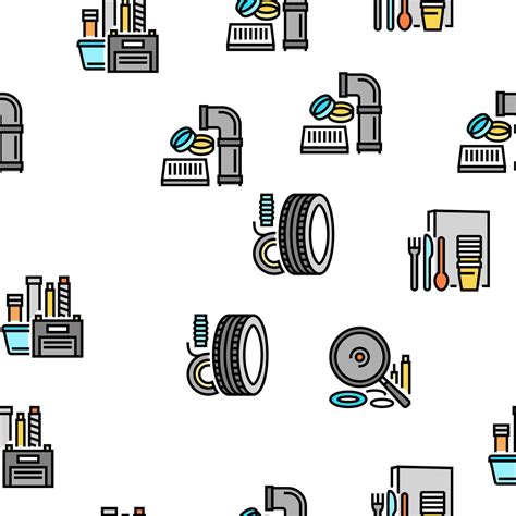 Polymer Material Industry Goods Vector Seamless Pattern 10396157 Vector