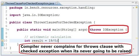 Java Throws Keyword Or Clause BenchResources Net