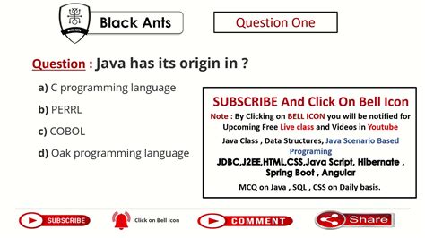 core java mcq from scratch question one youtube