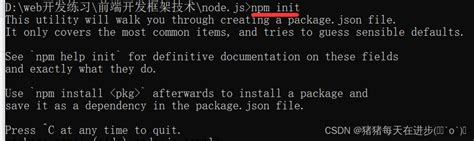 node js项目初始化操作 空文件夹初始化node csdn博客
