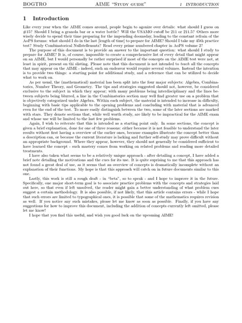 a comprehensive guide to preparing for the american invitational mathematics examination aime