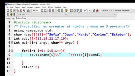 diagrama de flujo con array