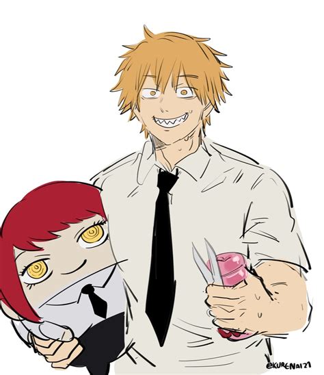 Makima And Denji Chainsaw Man Drawn By Kurenaiz Danbooru