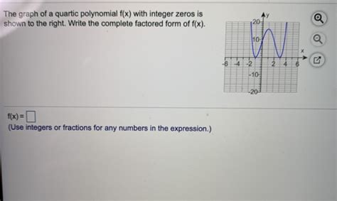 solved the graph of a quartic polynomial f x with integer
