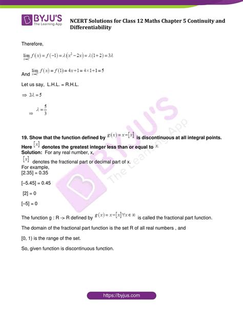 ncert solutions for class 12 maths chapter 5 continuity and differentiability