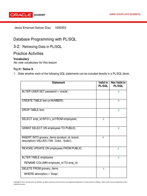 plsql 3 2 practice 1630353 pdf pl sql sql