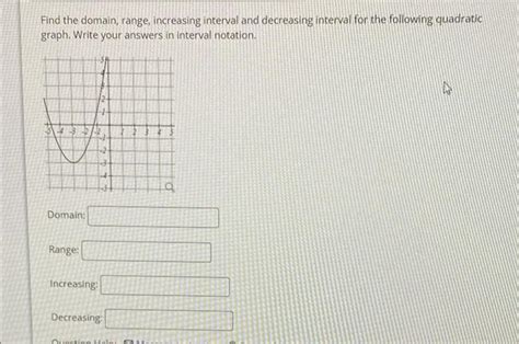 solved find the domain range increasing interval and