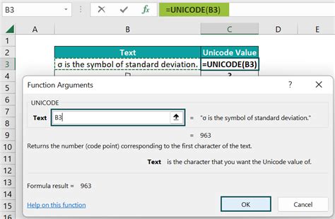 Excel UNICODE Function Formula Examples How To Use