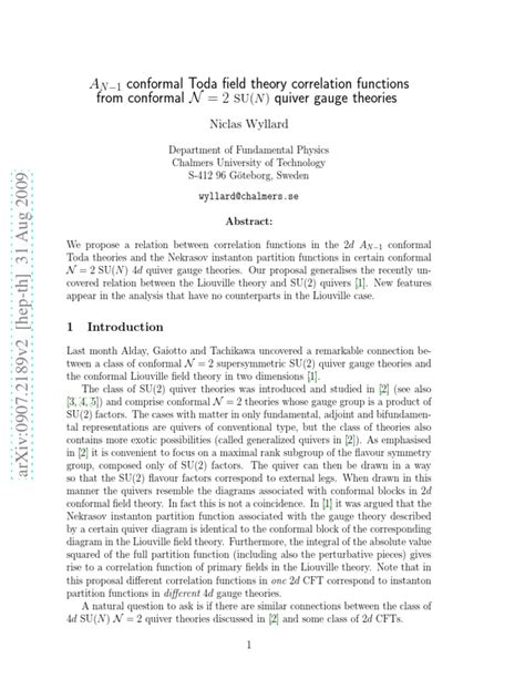 a conformal toda field theory correlation functions from conformal n 2 quiver gauge theories