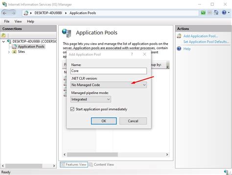 deploy asp core webapp to a local network using iis
