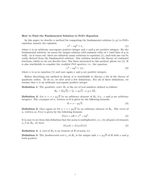 pell s equation pdf square root equations