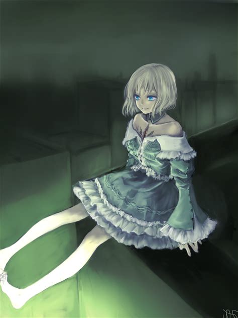 Safebooru Bare Shoulders Barefoot Blonde Hair Blue Eyes Command Spell Dress Fateprototype