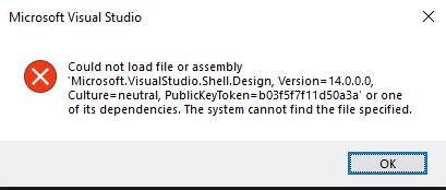 C Could Not Load File Or Assembly Microsoft VisualStudio Shell