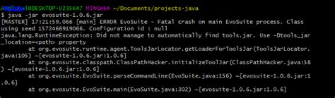 error when try execute evosuite library · issue 275 · evosuite evosuite · github