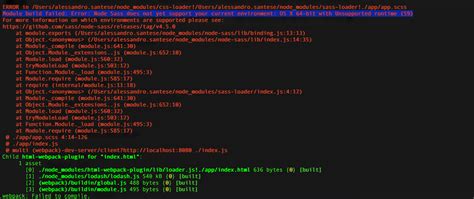 module build failed error node sass does not yet support your current environment os x 64 bit