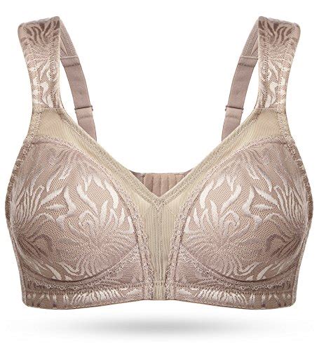 Wingslove Womens Full Coverage Non Padded Comfort Minimizer Wire Free Bra Plus Sizetoffee46dd